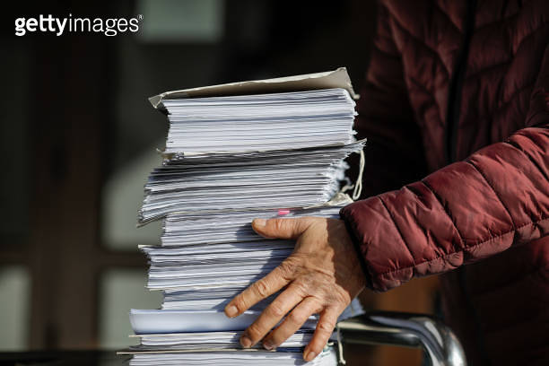 Shallow depth of field (selective focus) image with the hands of a man ...