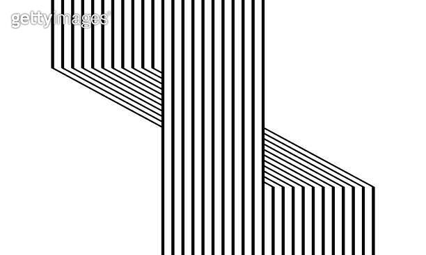 abstract background with lines. stripes optical art illusion. 이미지 ...