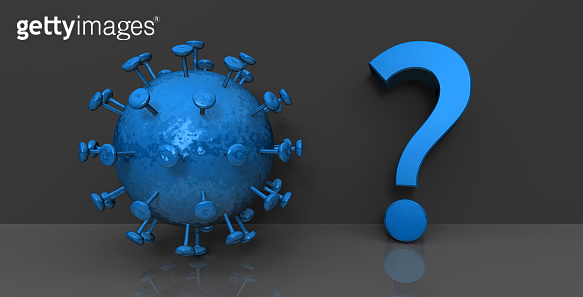 Pandemic virus disease crisis blue sign symbol icon question mark ...