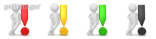 ok sign exclamation point red gold green black set thumb up stick ...