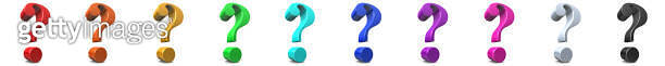 question marks colored 3d interrogation points set red orange yellow ...
