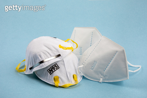 Typical American made N95 respirator and a made in China KN95 ...