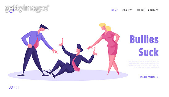 Bulling, Dirty Tricks and Unfair Fight Website Landing Page. Office ...