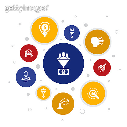 lead conversion Infographic 10 steps bubble design.sales, analysis ...