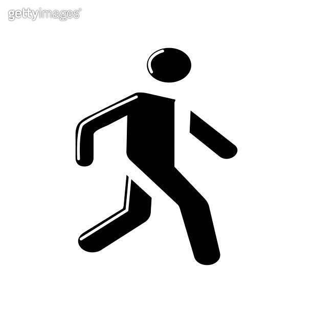 Walking man icon.flat vector icon for apps and websites on transparent ...