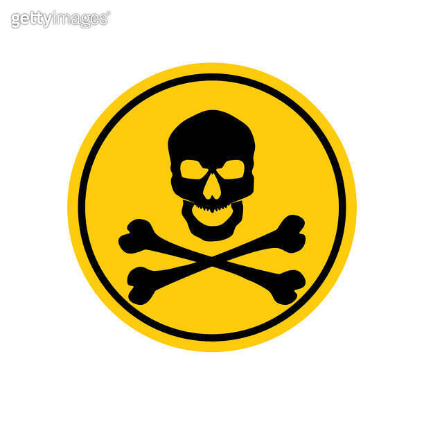 skull symbol. Deadly danger sign.warning sign.danger zone.vector ...