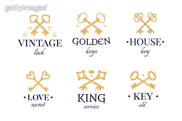 Vintage golden keys set 이미지 (1224468517) - 게티이미지뱅크