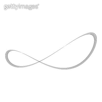 Infinity symbol of multiple thin black lines. Concept of infinite ...