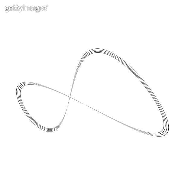 Infinity symbol of multiple thin black lines. Concept of infinite ...