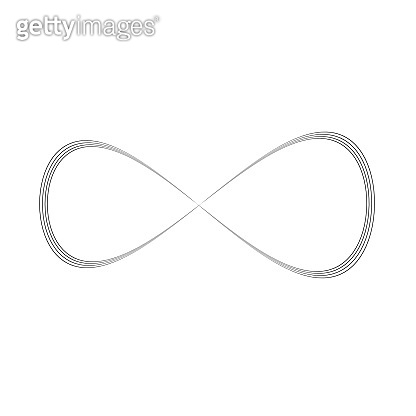 Infinity symbol of multiple thin black lines. Concept of infinite ...