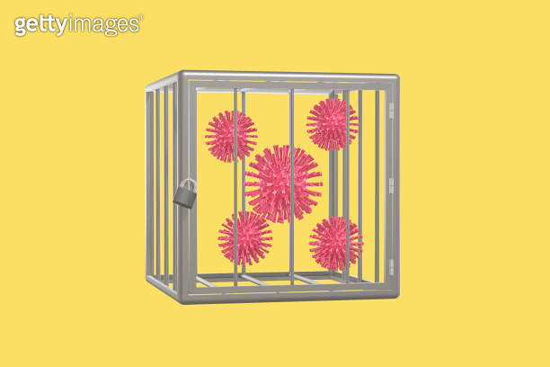 The virus is defeated and locked in a cell. Atypical pneumonia virus ...