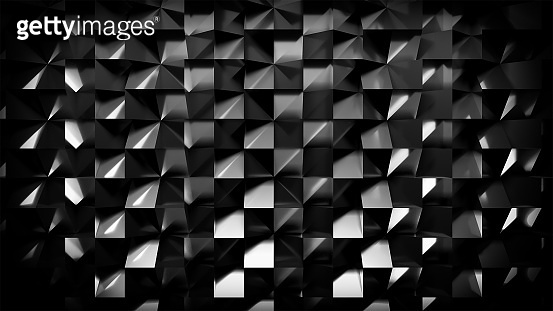 Tiled modern metal square wall panel. Pattern and texture on the wall ...