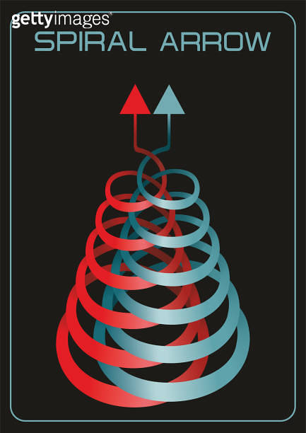 Shiny cone spiral arrow. Vector illustration. (1280909862) 일러스트, 무료 ...
