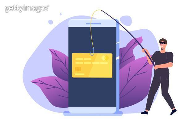 Data phishing, hacking online scam on computer laptop concept. Hacker ...