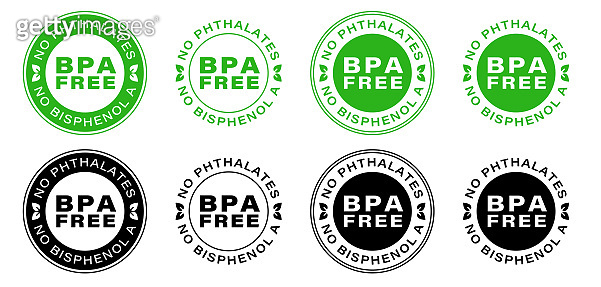 BPA free vector certificate icon. No phthalates and no bisphenol, safe ...