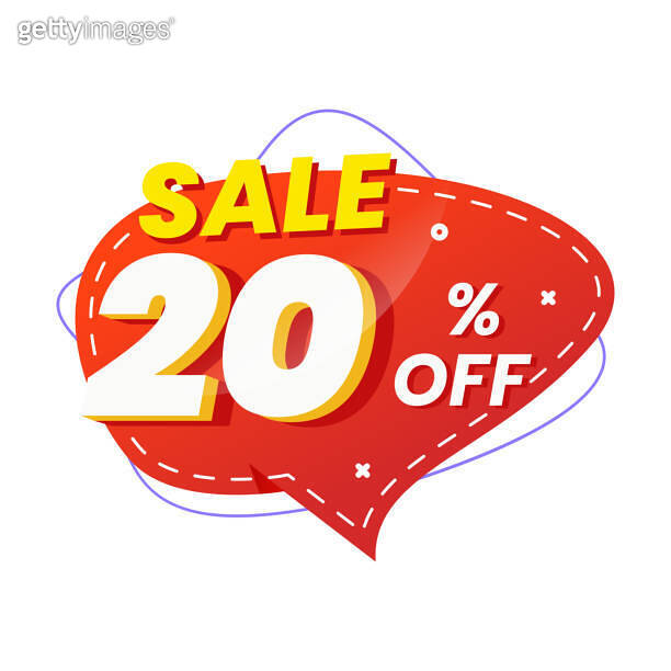 Icon number up to 20% off special discount or sale template 이미지 ...