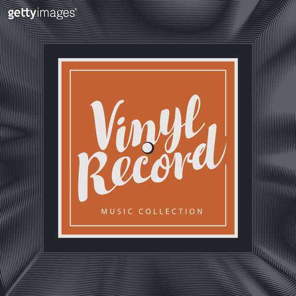 music banner with square label for vinyl record 이미지 (1226103900) - 게티이미지뱅크