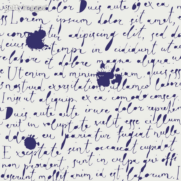 seamless pattern with handwritten text Lorem Ipsum (1275332433) - 게티이미지뱅크