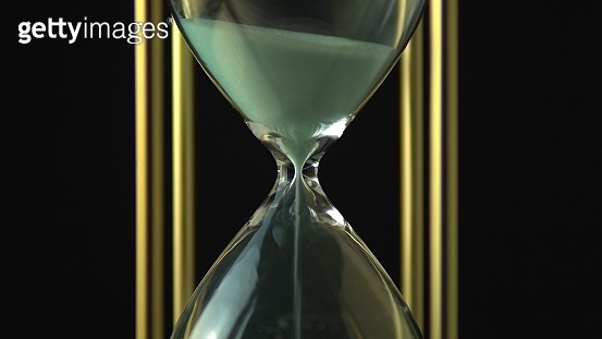 New Year concept, floating in the air or levitating, sand move through ...