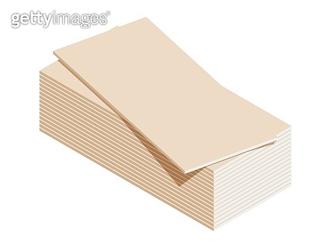 Isometric vector illustration of gypsum plasterboard isolated on white ...