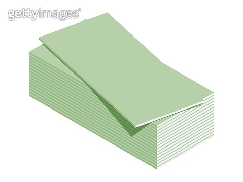 Isometric vector illustration of gypsum plasterboard isolated on white ...