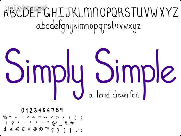 Font Simply Simple lettering set san serif 이미지 (1267779427) - 게티이미지뱅크