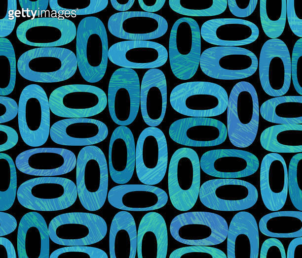 mid century modern pattern of organic oval shapes. Vector illustration ...