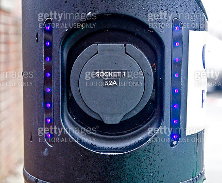 Electric car vehicle Polar chargemaster charging point station stock ...