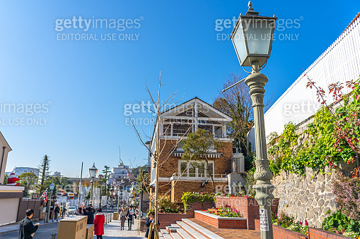 Kobe Kitano Ijinkan Gai street (Kitano-cho and Yamamoto-dori street) in ...