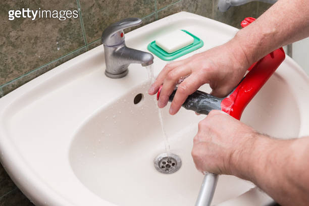Washing hands and elbow crutch handle as coronavirus prevention 이미지 ...