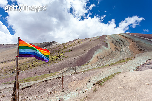 Rainbow Mountains Of Peru. Peruvian Andes. Ausangate mountain ...
