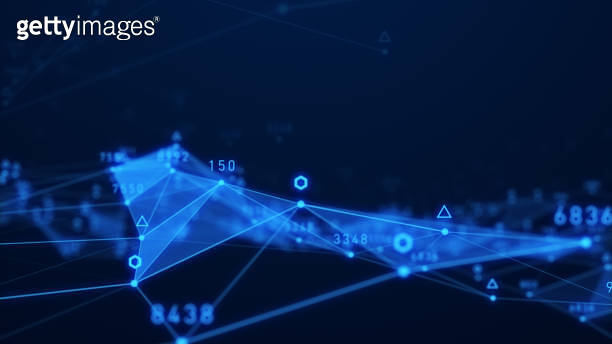 abstract plexus geometry data background connecting technology concept digital communication ...