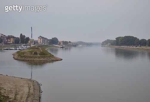 River Drava at Osijek, photographed from pedestrian bridge (1269854738 ...