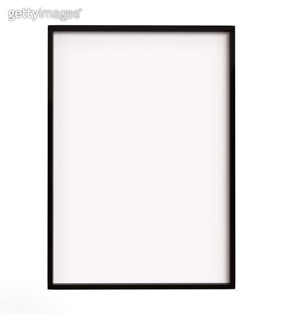 Picture poster frame isolated black frame. Blank portfolio mockup A ...