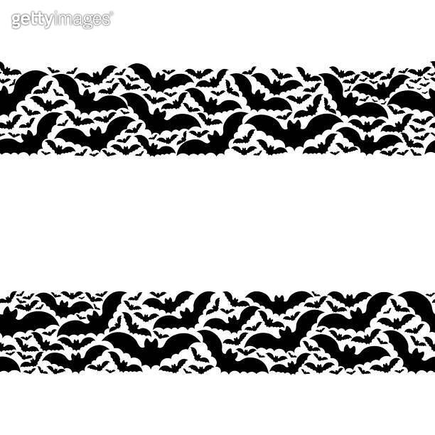 Bat. Silhouette. Seamless vector pattern. Isolated colorless background ...