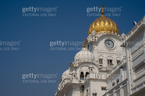 The famous Sikh Golden Temple (sri harmandir sahib), detailed view of ...