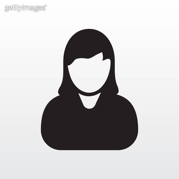 Female user icon. Business woman female user avatar icon vector graphic ...