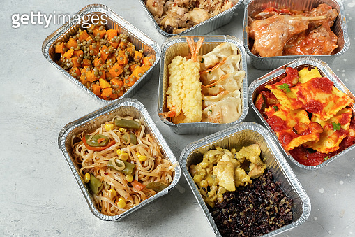 Take out food lunch box ravioli curry chicken rice tempura noodles 이미지 ...