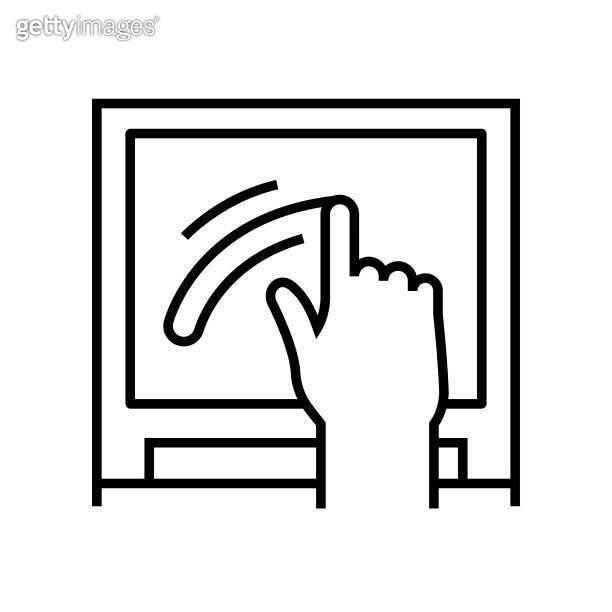 Adaptive technology line icon, concept sign, outline vector ...