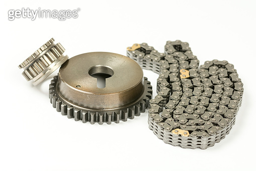 Car engine timing chain set isolated 이미지 (1224032740) - 게티이미지뱅크
