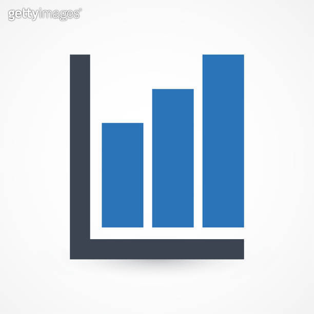 Stat icon isolated. Bar chart simple graphic designs. Pictograph graph ...