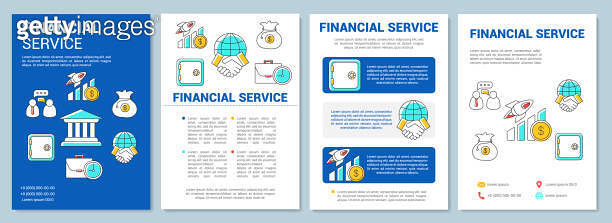 Accounting, banking service template layout. Flyer, booklet, leaflet ...