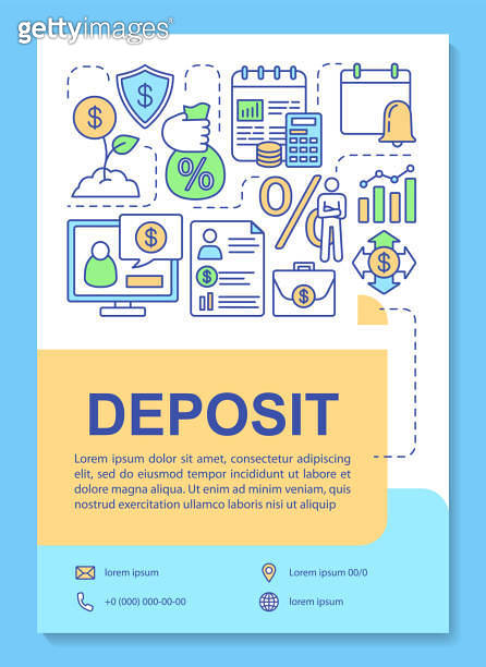 Deposit poster template layout. Keeping funds in passive income deposit ...