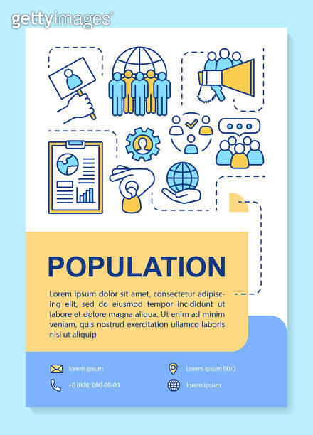 Population poster template layout. High birth rate. Banner, booklet ...