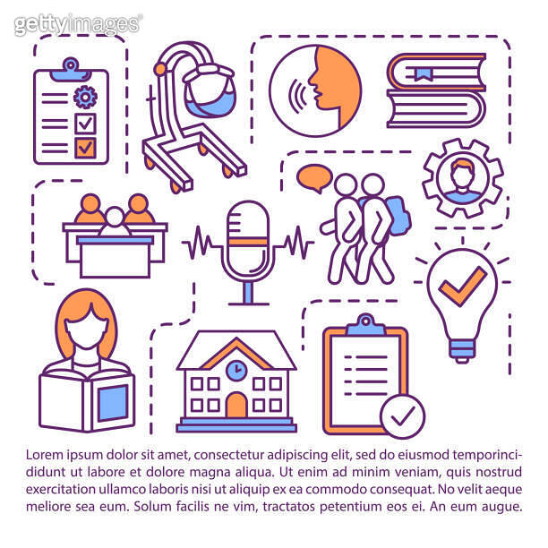 Specialized training program concept icon with text. Inclusive ...