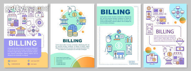 Billing services brochure template layout. Payment systems. Flyer ...