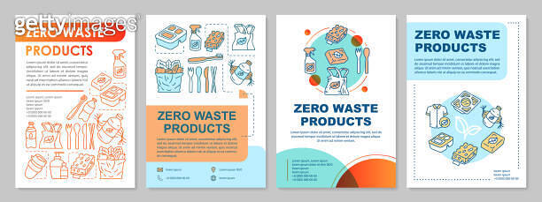 Zero waste products brochure template layout. Flyer, booklet, leaflet ...