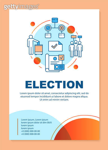 Election brochure template layout. Holding parliamentary voting. Flyer ...