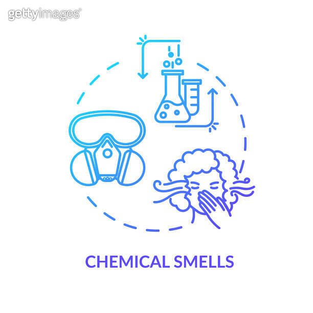 Chemical smells concept icon. Flawed wine fermentation indication idea ...
