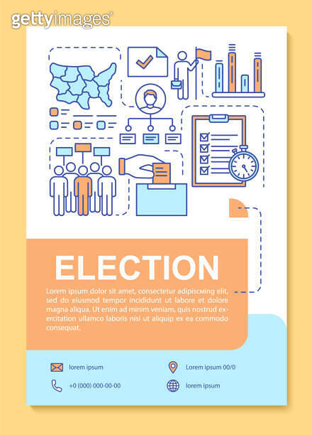 Election brochure template layout. Holding presidential voting. Flyer ...